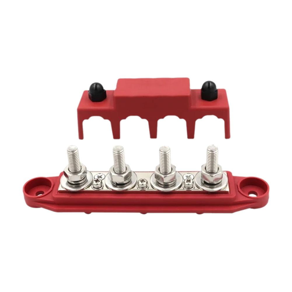 VIVIDCRAFT M10 Stud Red Rv Ship Busbar M8m10 High Current Wiring Stud Red Black 4 Stud ...