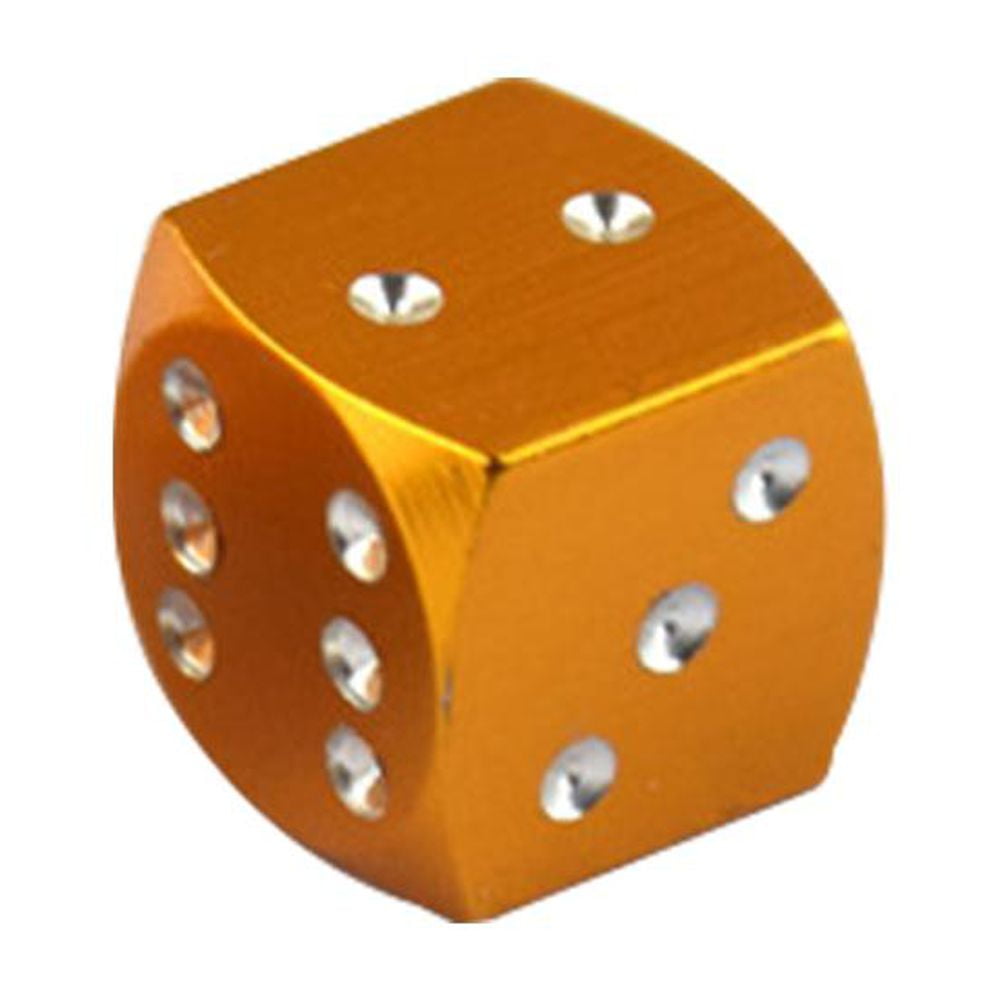 VIVIDCRAFT Metal Dice Wheel Valve Stem Tire Caps Trims For Car Bike ...