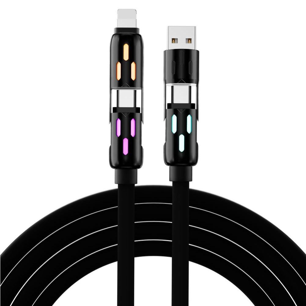VIVIDCRAFT Mobile phone data cable 4-in-1 USB C Cable 240W 4FT Charging ...