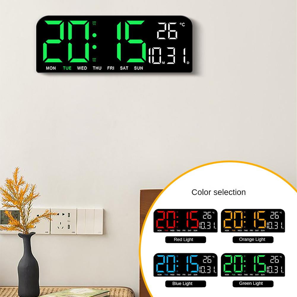 VIVIDCRAFT New Large Digital Screen Alarm Clock Minimalist LED Desktop ...