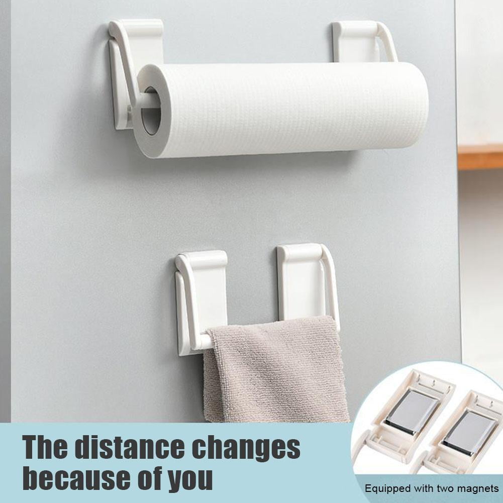 VIVIDCRAFT Paper Towel Roll Holder Magnetic Fridge Rack Organizers Rack ...