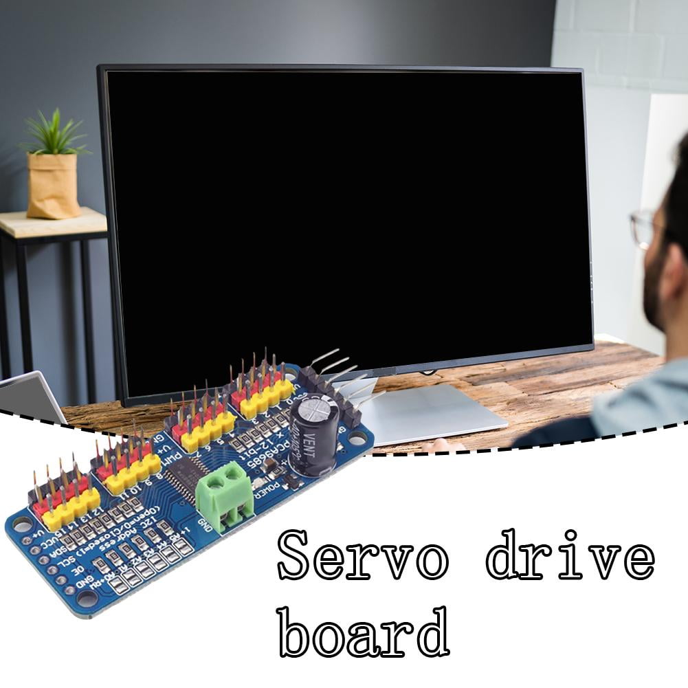 VIVIDCRAFT Pca9685for 16-Channel Pwm/Servo/Steering Gear Driver Board Controller Robot Iic ...