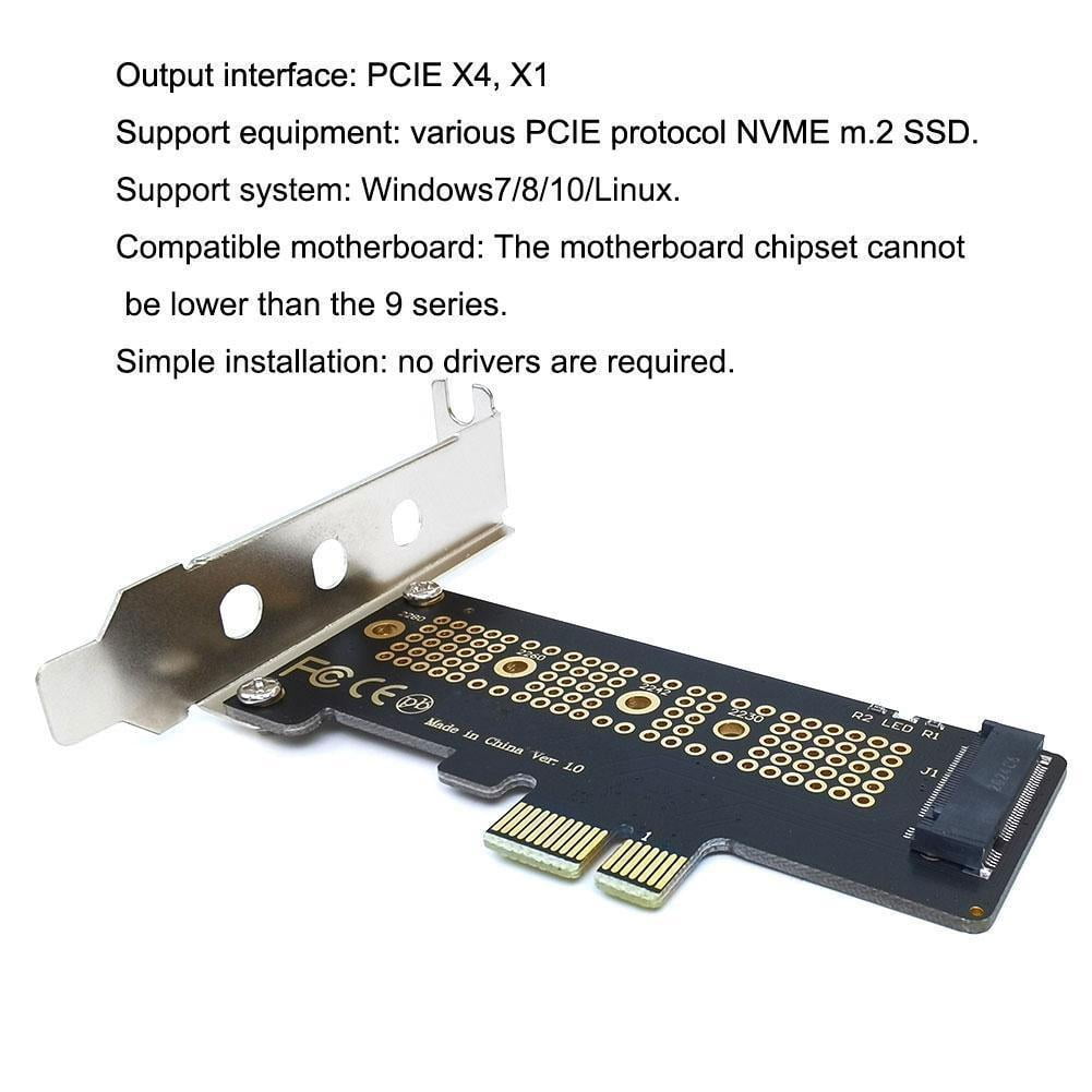 VIVIDCRAFT Pci-E X1 Interface M.2 Nvme Ssd To Pcie 3.0 X1 X4 X8 X16 ...