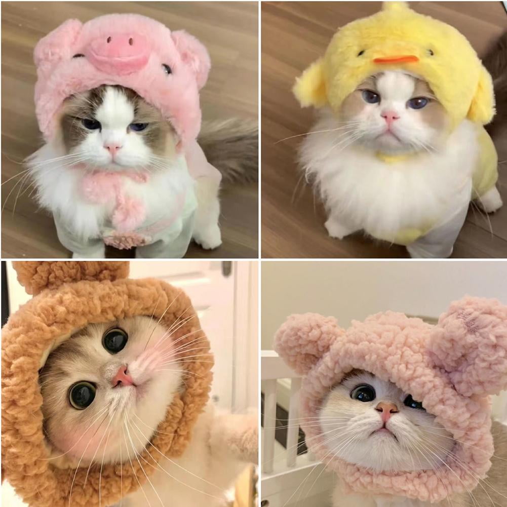 VIVIDCRAFT Pet Cats and Dogs Decorative Hat Cat Head Cover Cute Cosplay ...