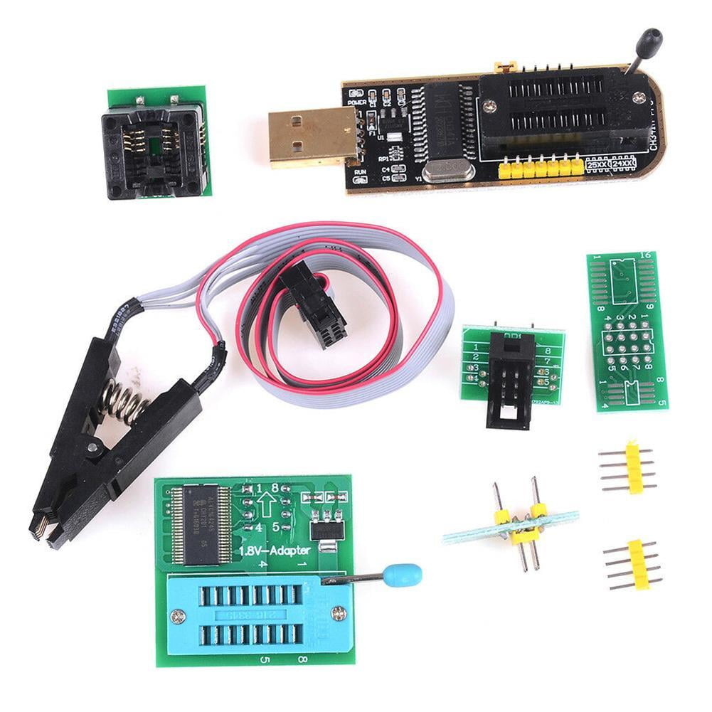 VIVIDCRAFT Programmer Set Ch341a Programmer Set Test Clip Sop8/16-Pin ...
