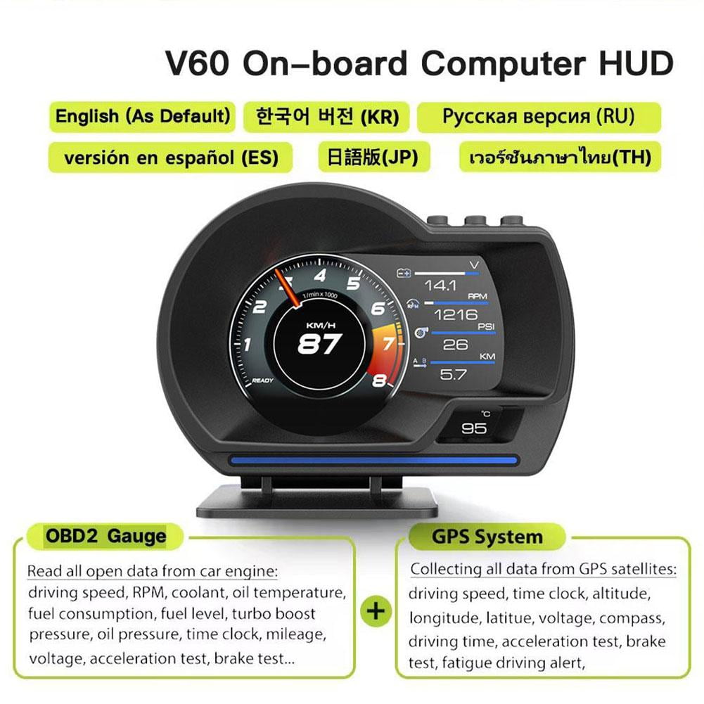 VIVIDCRAFT Ru Russian Version Hud Head-Up Display Obd Lcd Instrument ...