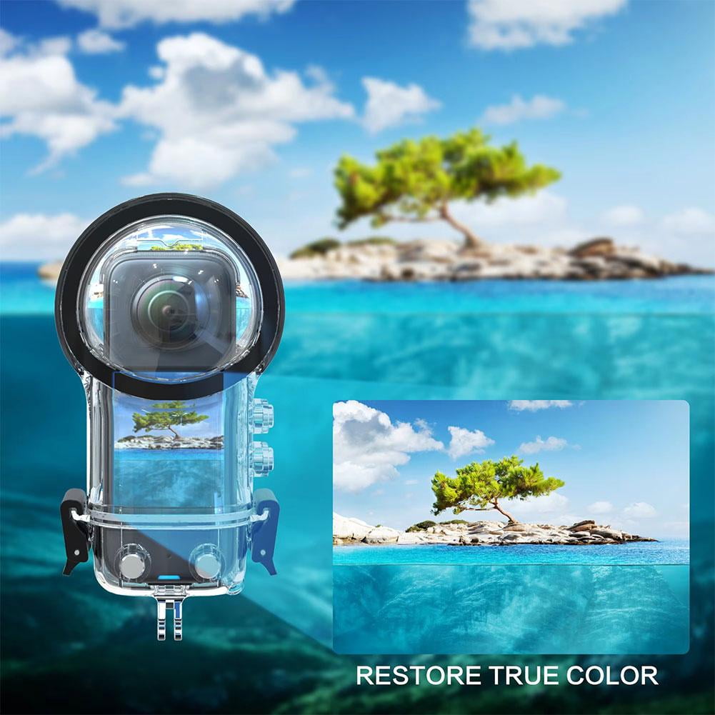 VIVIDCRAFT Waterproof Case For Insta360 X4 Panoramic Camera Diving Case ...