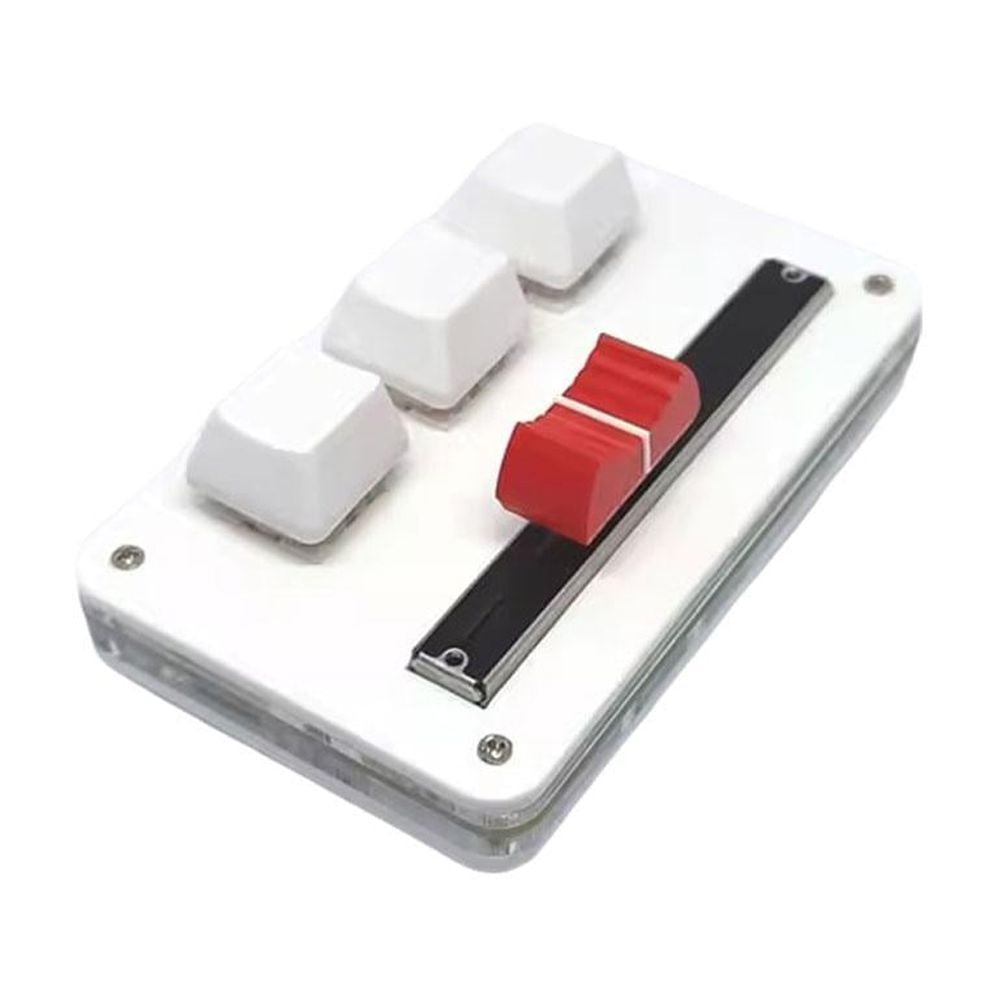 VIVIDCRAFT White Red Axis 3-Button Push Rod Usb Recording Volume ...