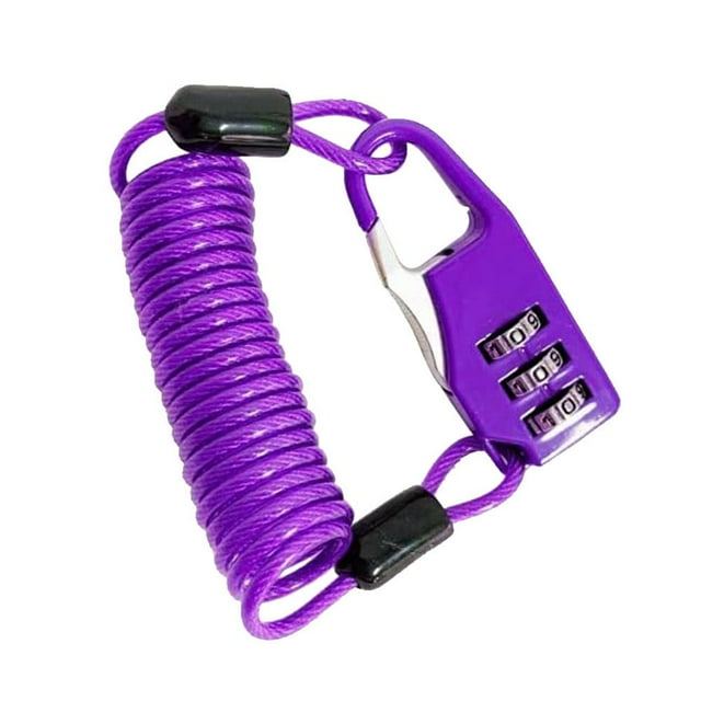 VIVIDCRAFT Wire Rope Steel Cable Code Lock-Car Motorcycle Helmet ...