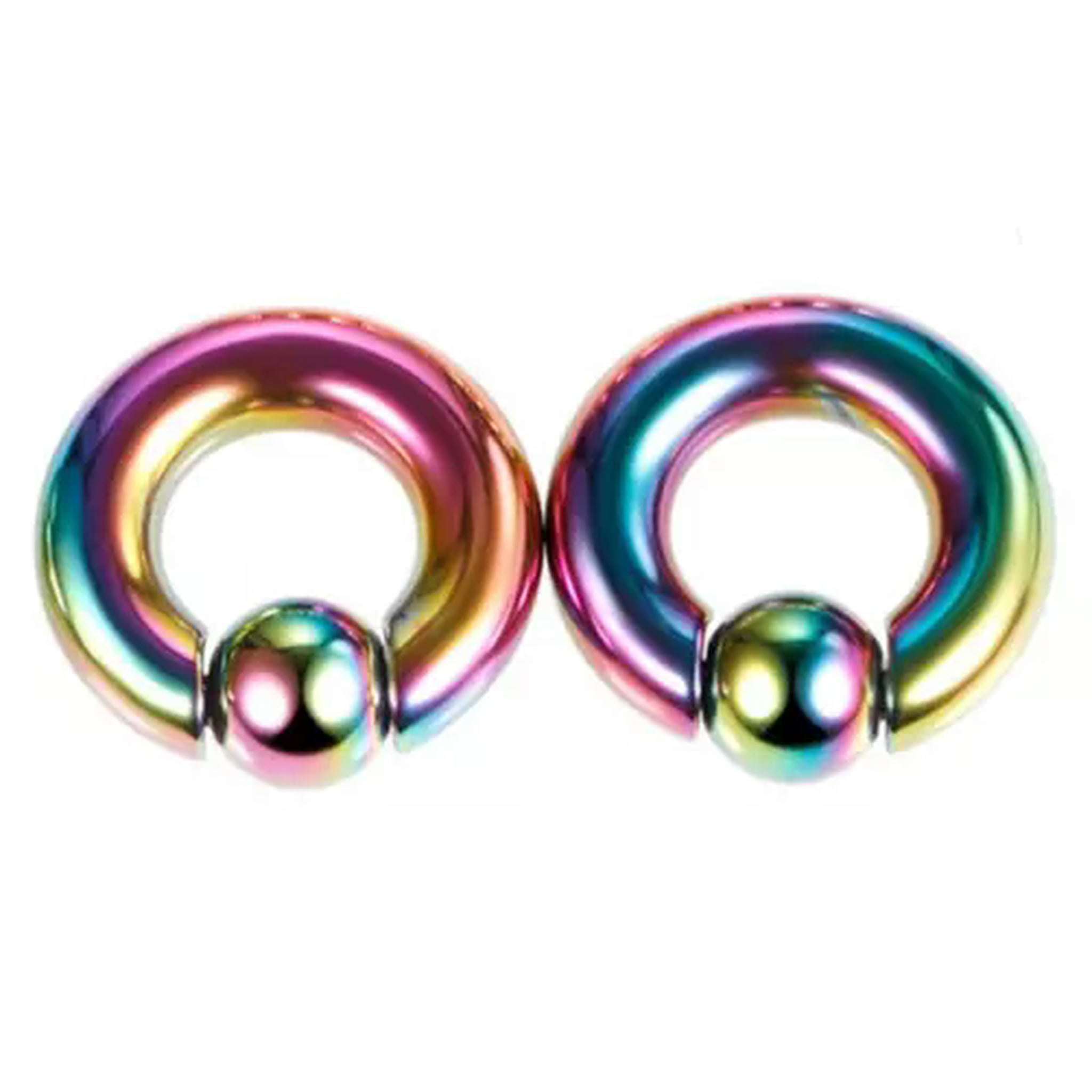 VIVIDELLE 2X Stainless Steel BCR Ball Closure Captive Ring Lip Nose Ear ...