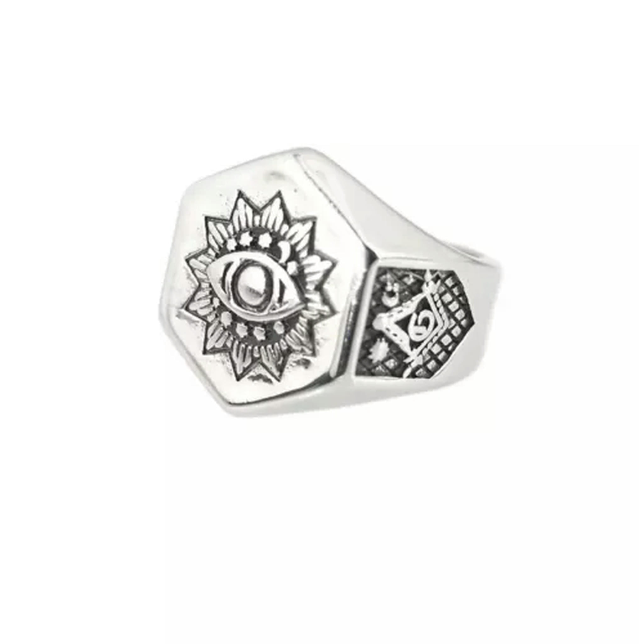 VIVIDELLE Illuminati All Seeing Eye Freemason Masonic Stainless Steel ...