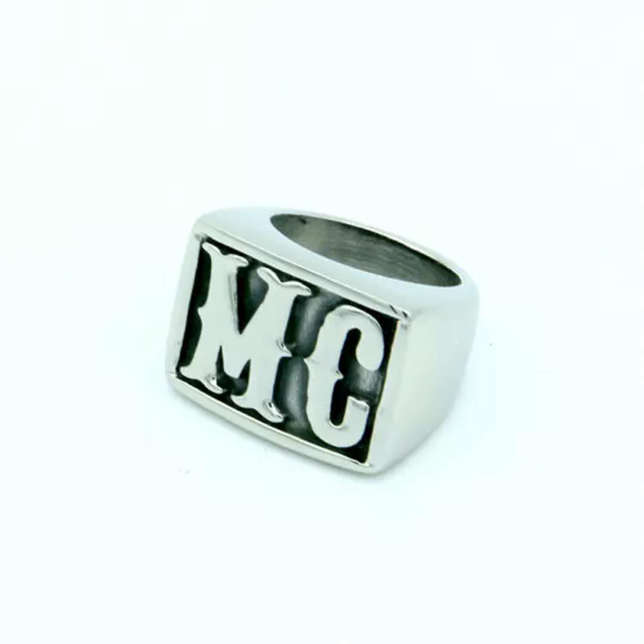 VIVIDELLE Mens Stainless Steel Motorcycle Club MC Biker Ring for Men ...