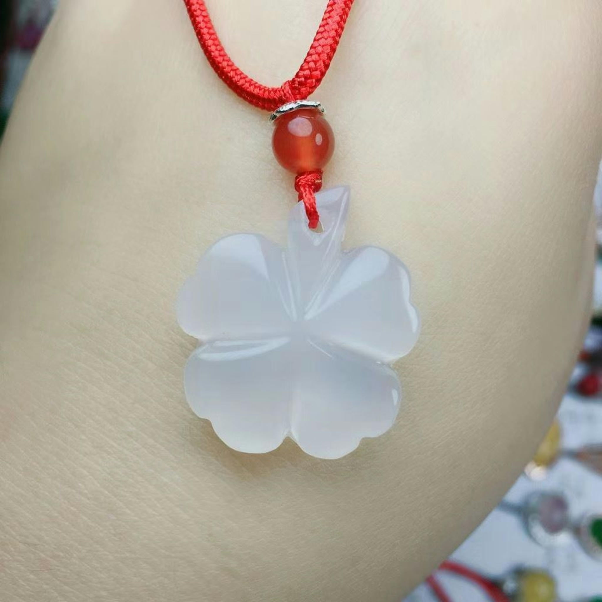 VIVIDELLE Natural Iced Jade Medal Guanyin Buddha's Safe Buckle Pixiu ...