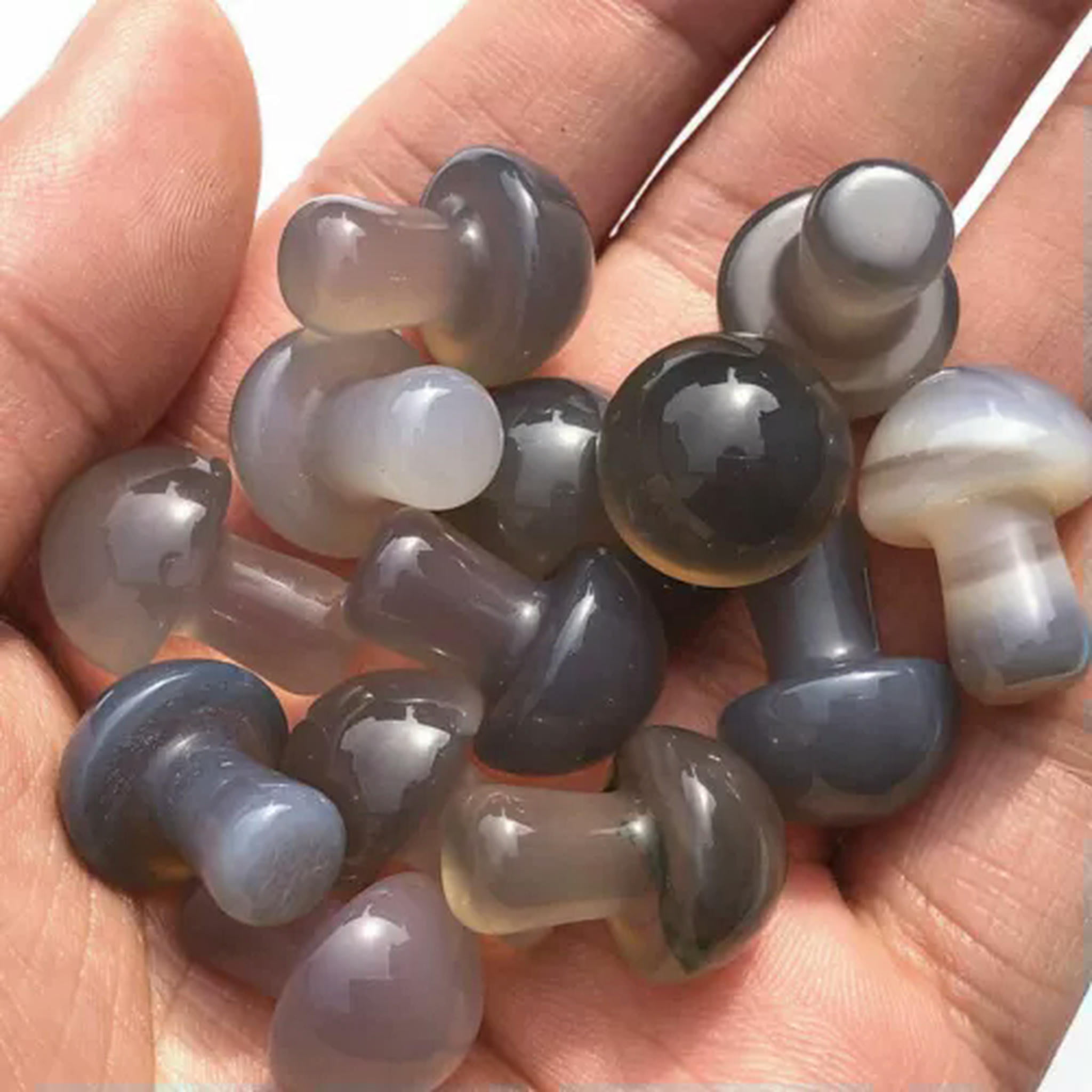 VIVIDELLE Natural Quartz Crystal Mushroom Carved Gemstone Mineral ...