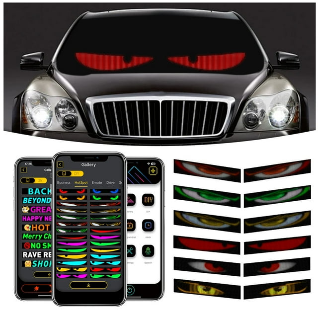 VIVIHEYDAY 2in1 Devil Eyes Light for Cars, Programmable Flexible Car ...