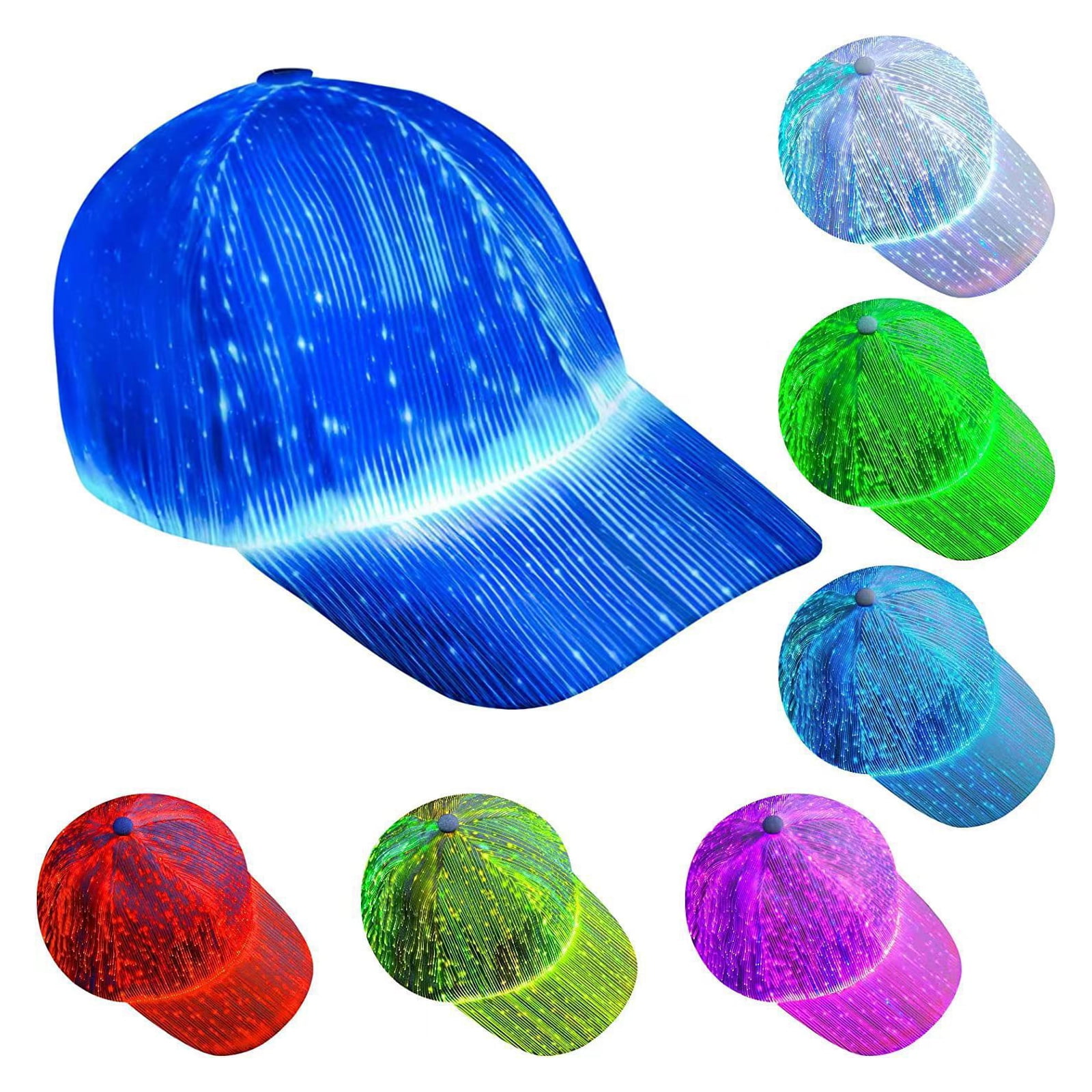 VIVIHEYDAY LED Hat Light Up Baseball Cap USB Charging 7 Colors Changing ...