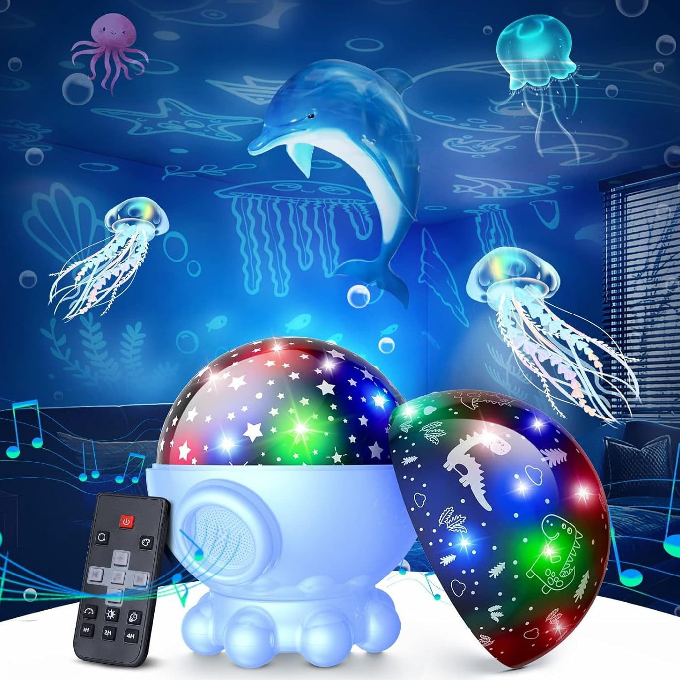 VIVIHEYDAY Octopus Star Projector, Galaxy Ceiling Projector Sea World ...