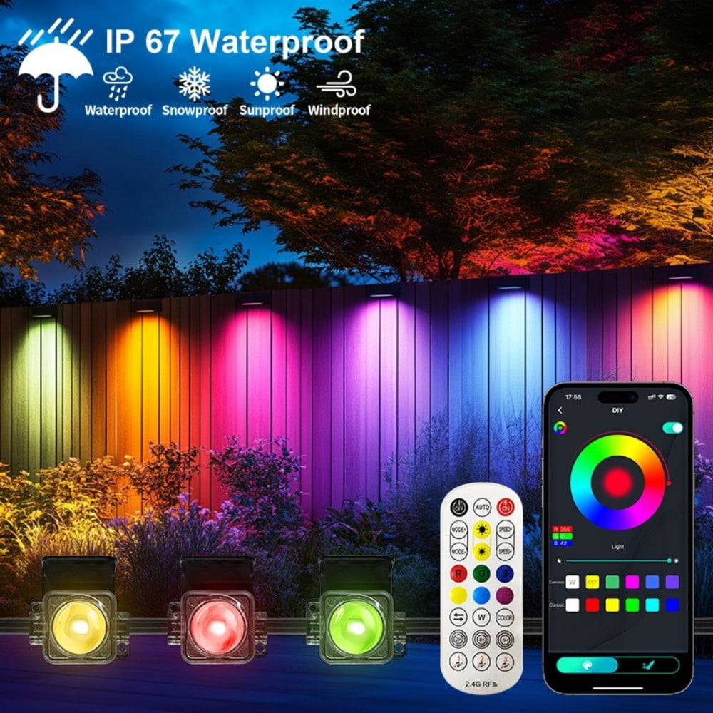 VIVIHEYDAY Permanent Outdoor Lights 150ft, Smart RGB App Remote Control ...