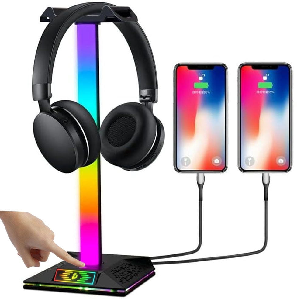 VIVIHEYDAY RGB Headset Stand, Universal Gaming Headphones Holder Stand ...