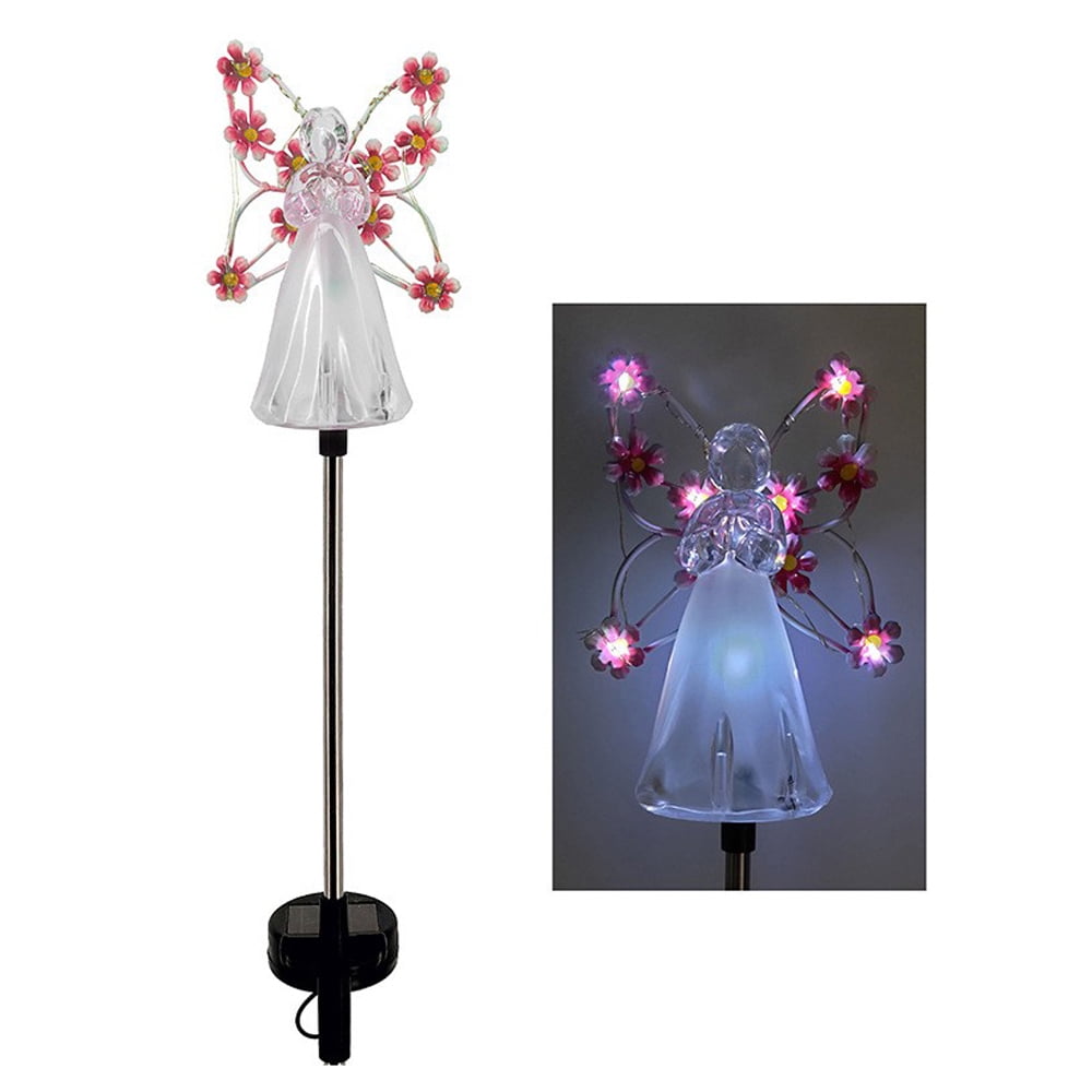 VIVIHEYDAY Waterproof Solar Angel Lights, Fairy Angel Garden Stake ...