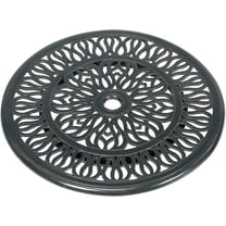 MEETWARM Outdoor 24" Lazy Susan Turntable for Table, All Weather Cast ...