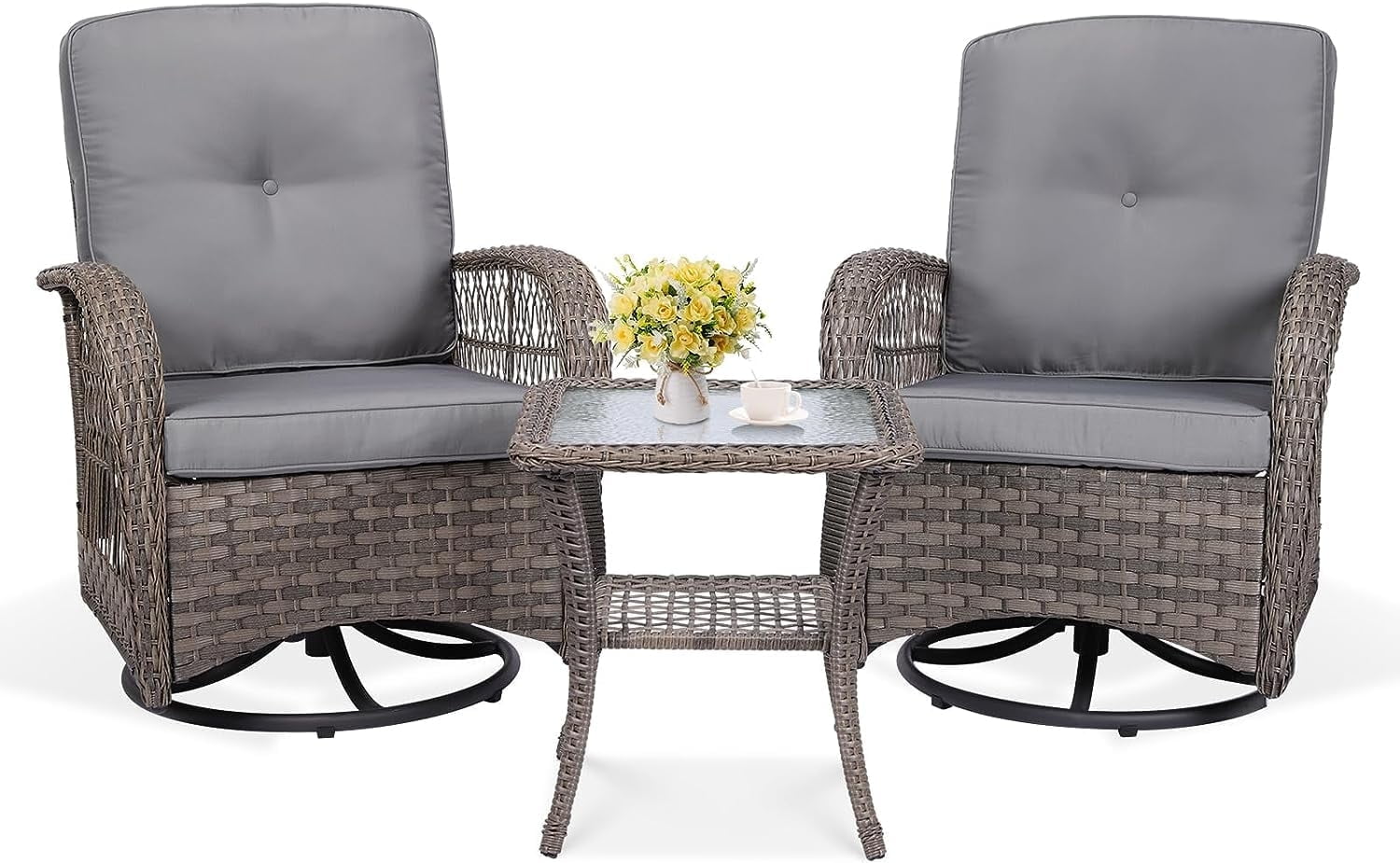 VIVIJASON 3 Piece Patio Bar Set - Hotel Patio Furniture - Walmart ...