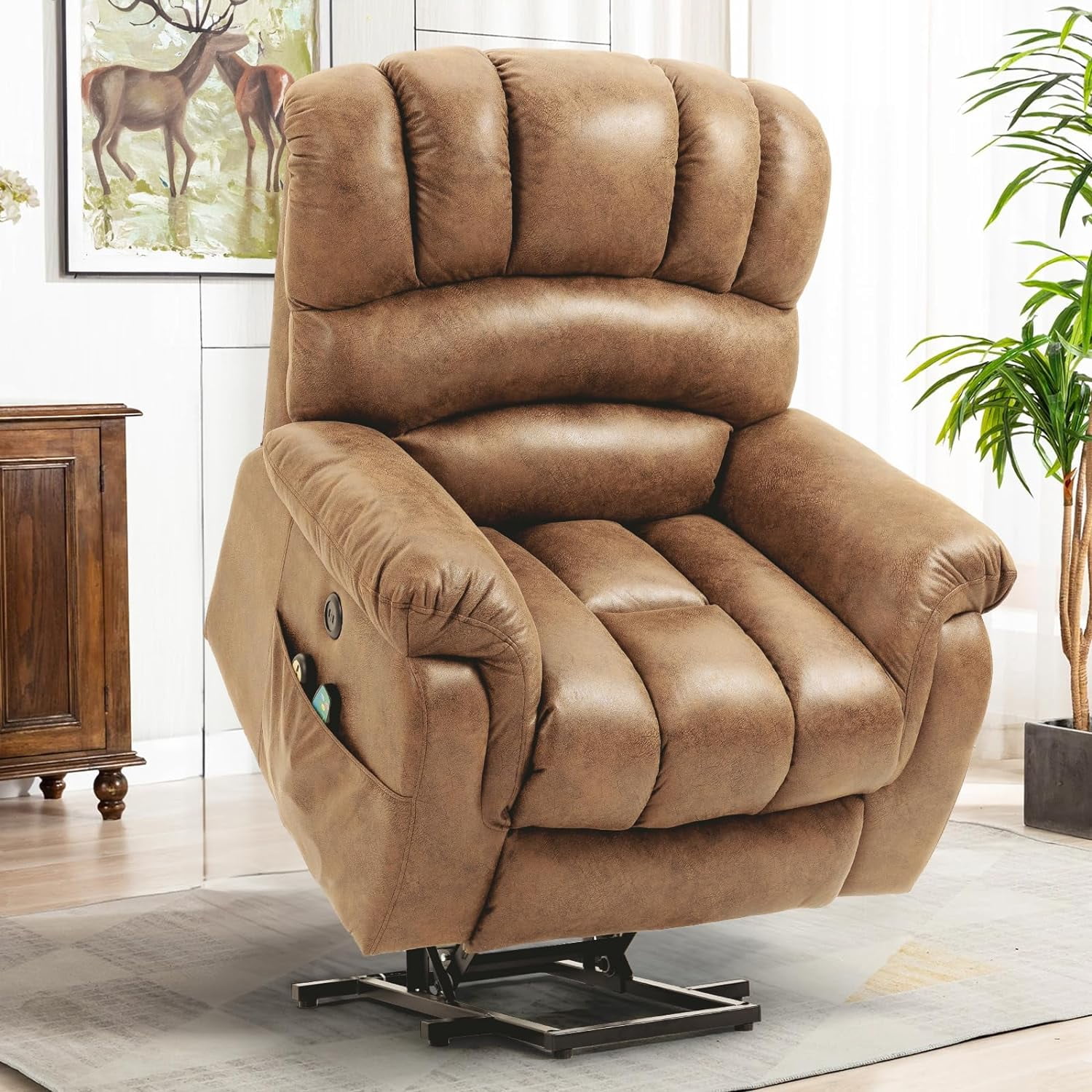 VIVIJASON Tall Man Large Power Lift Recliner Chair with Extended ...