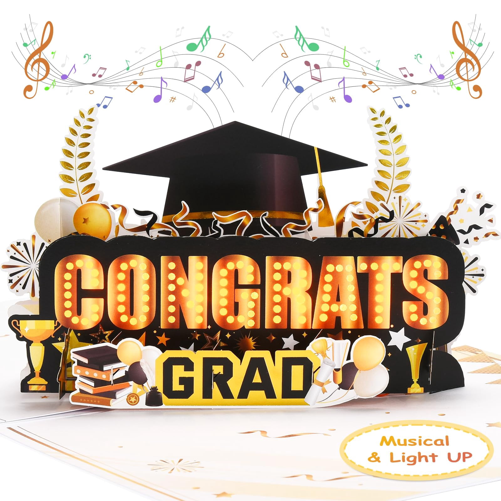 VIVIKEN Graduation Cards, Pop Up Congrats Grad 2025 Greeting Card with ...
