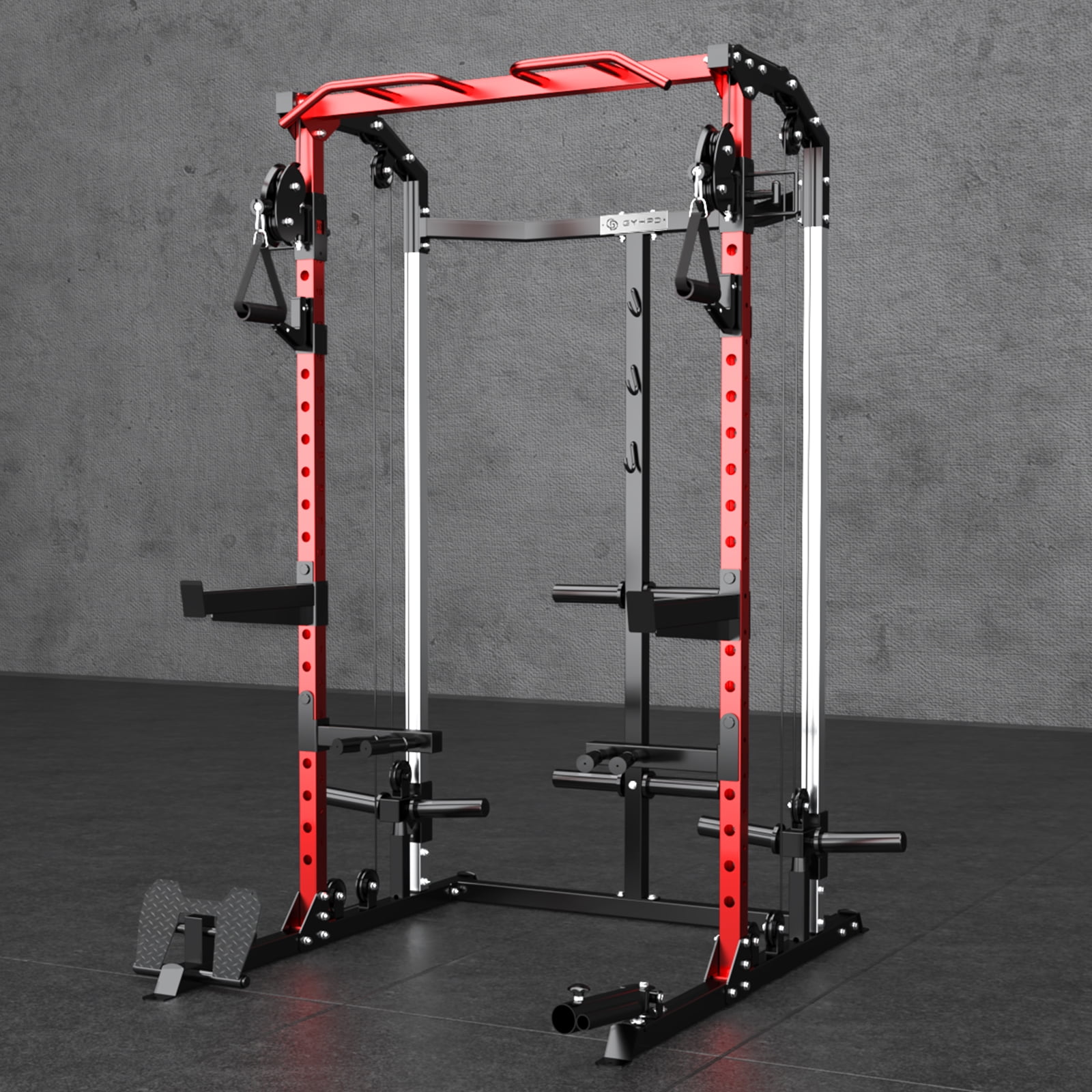 VIVISPECIAL Multi-Functional Power Rack, 2000LB Squat Rack, Dual Pulley ...