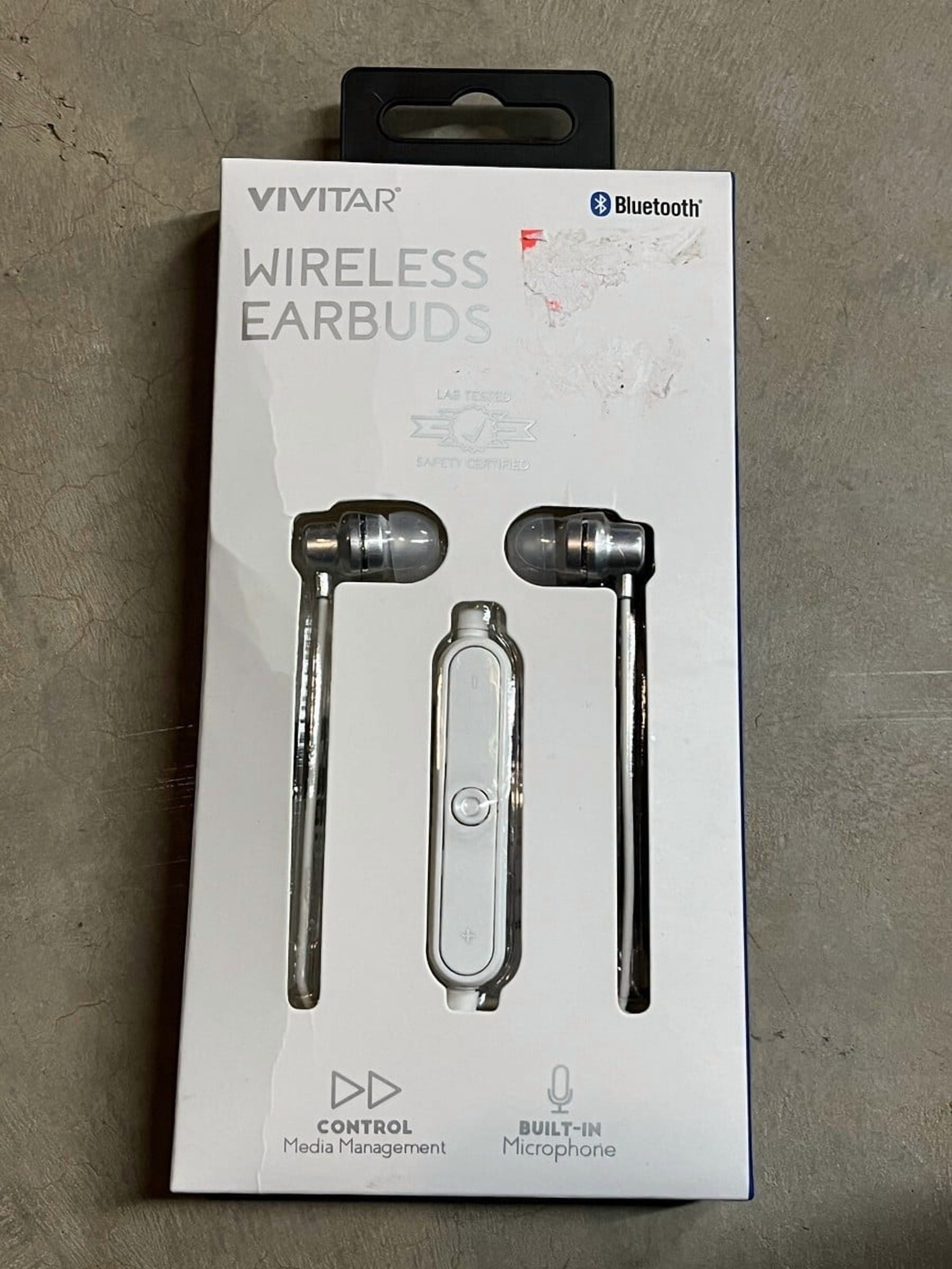 VIVITAR BLUETOOTH WIRELESS EARBUDS BUILT IN MICROPHONE AND CONTROL ...
