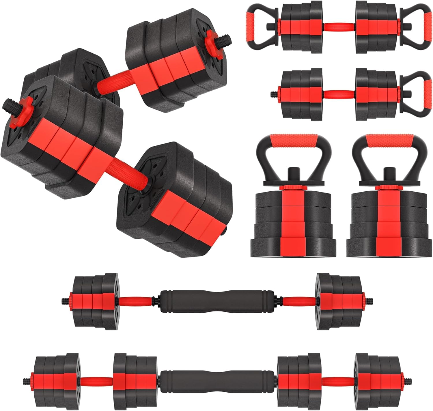 VIVITORY Dumbbell Sets Adjustable Weights, Free Weights with Connector ...