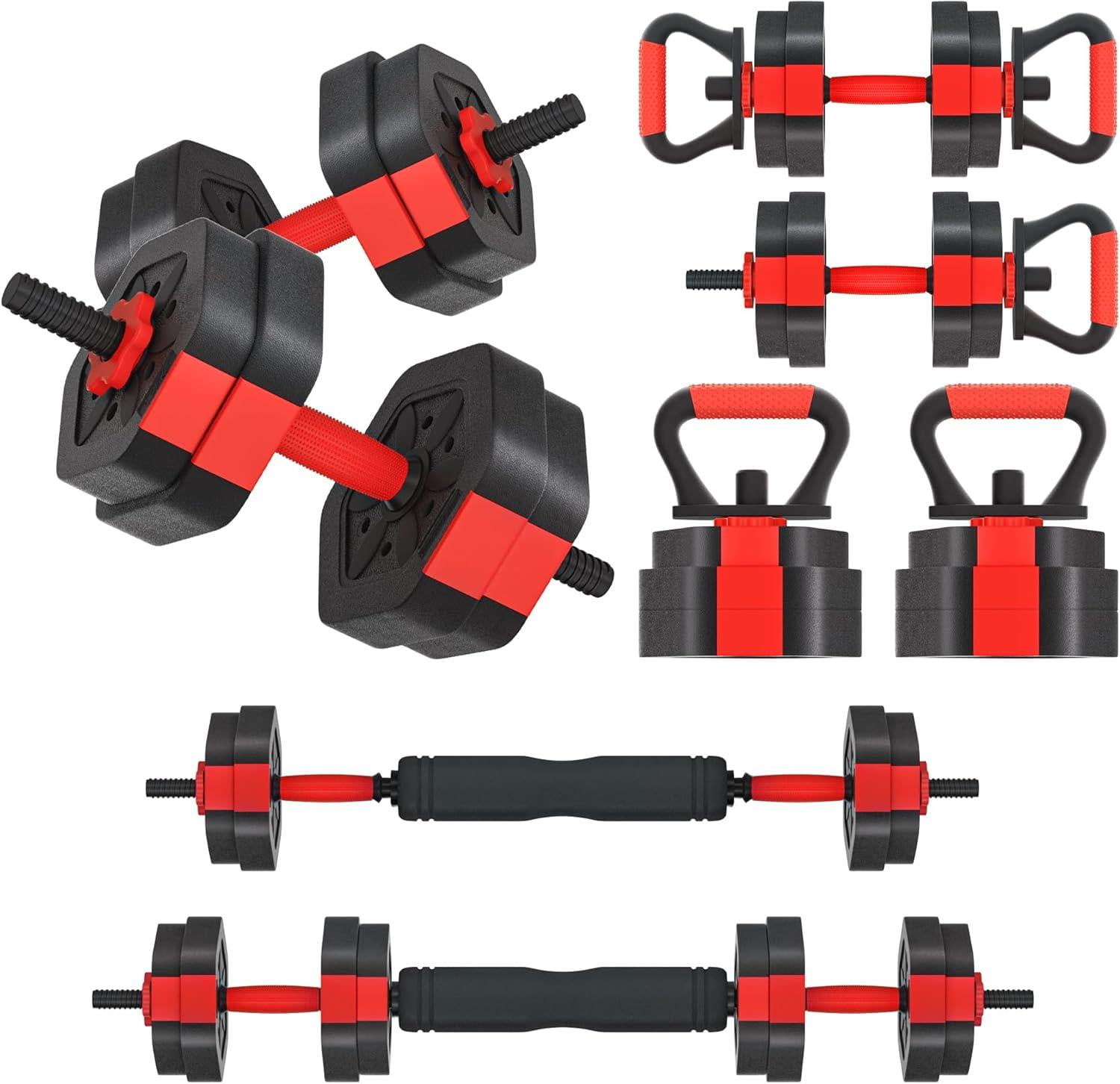 VIVITORY Dumbbell Sets Adjustable Weights, Free Weights with Connector ...