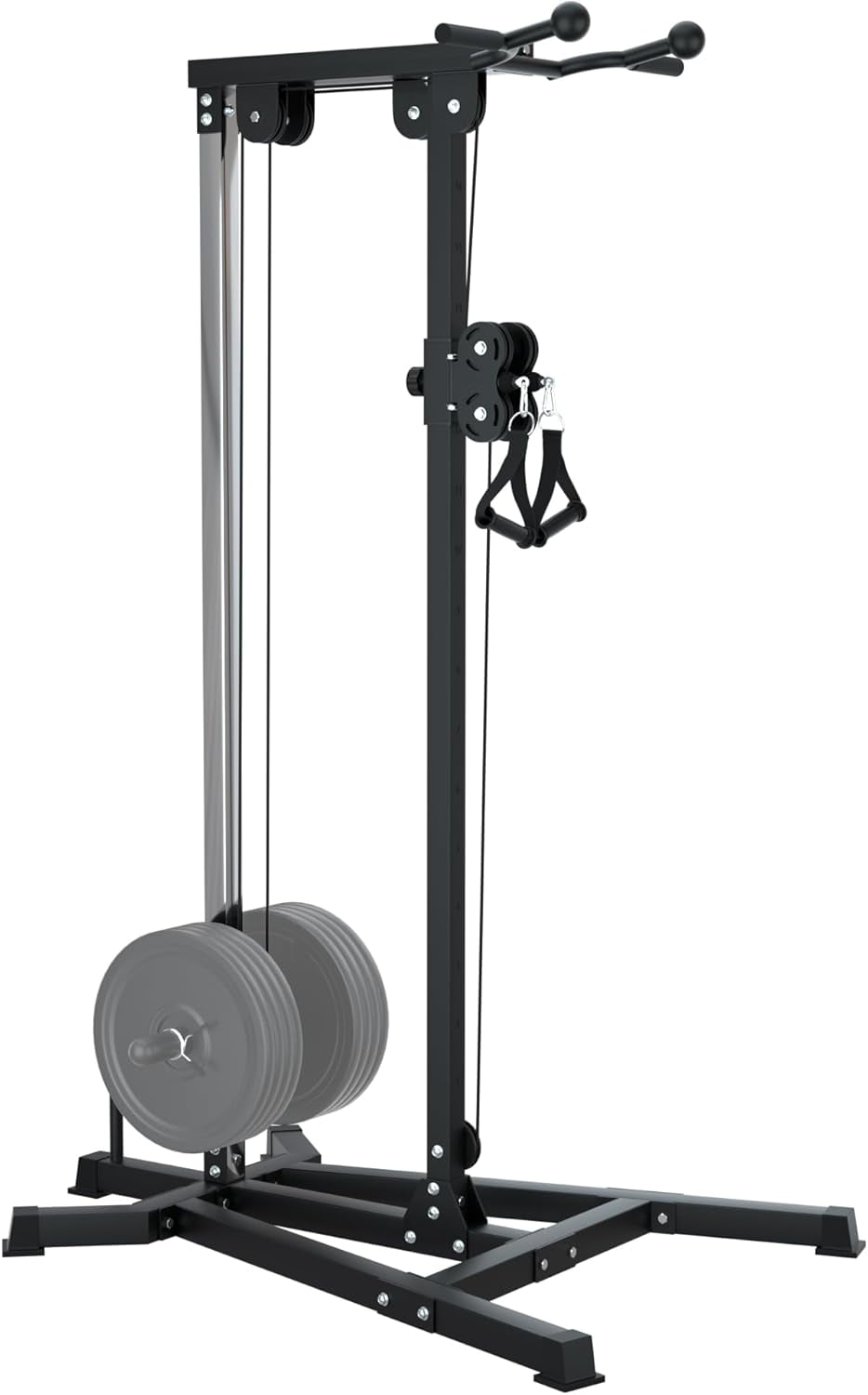 VIVITORY LAT Pull Down and Low Row Cable Machine - 16 Height Adjustable ...