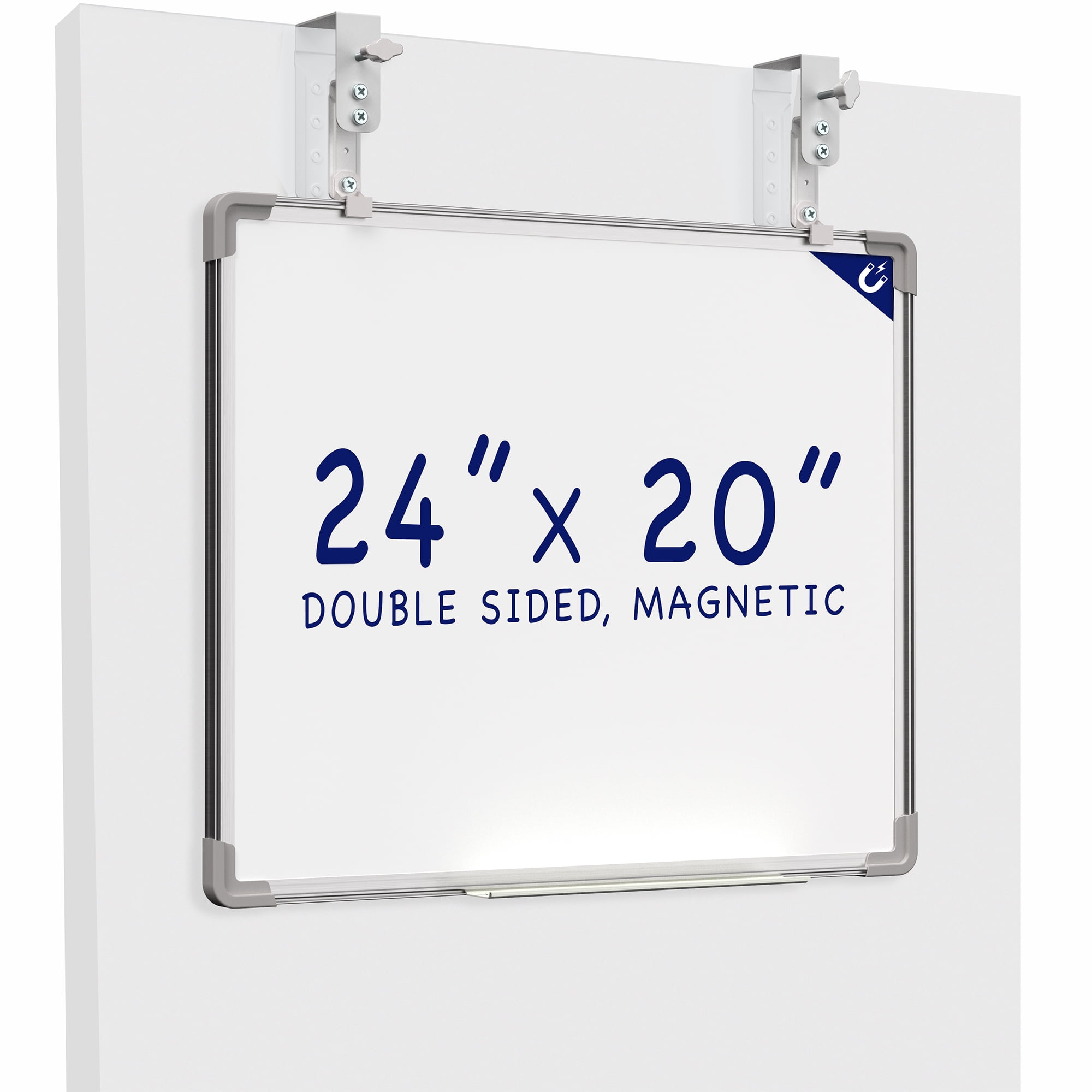 VIVO 24 x 20 inch Hanging Whiteboard with Metal Hook Mounting System ...