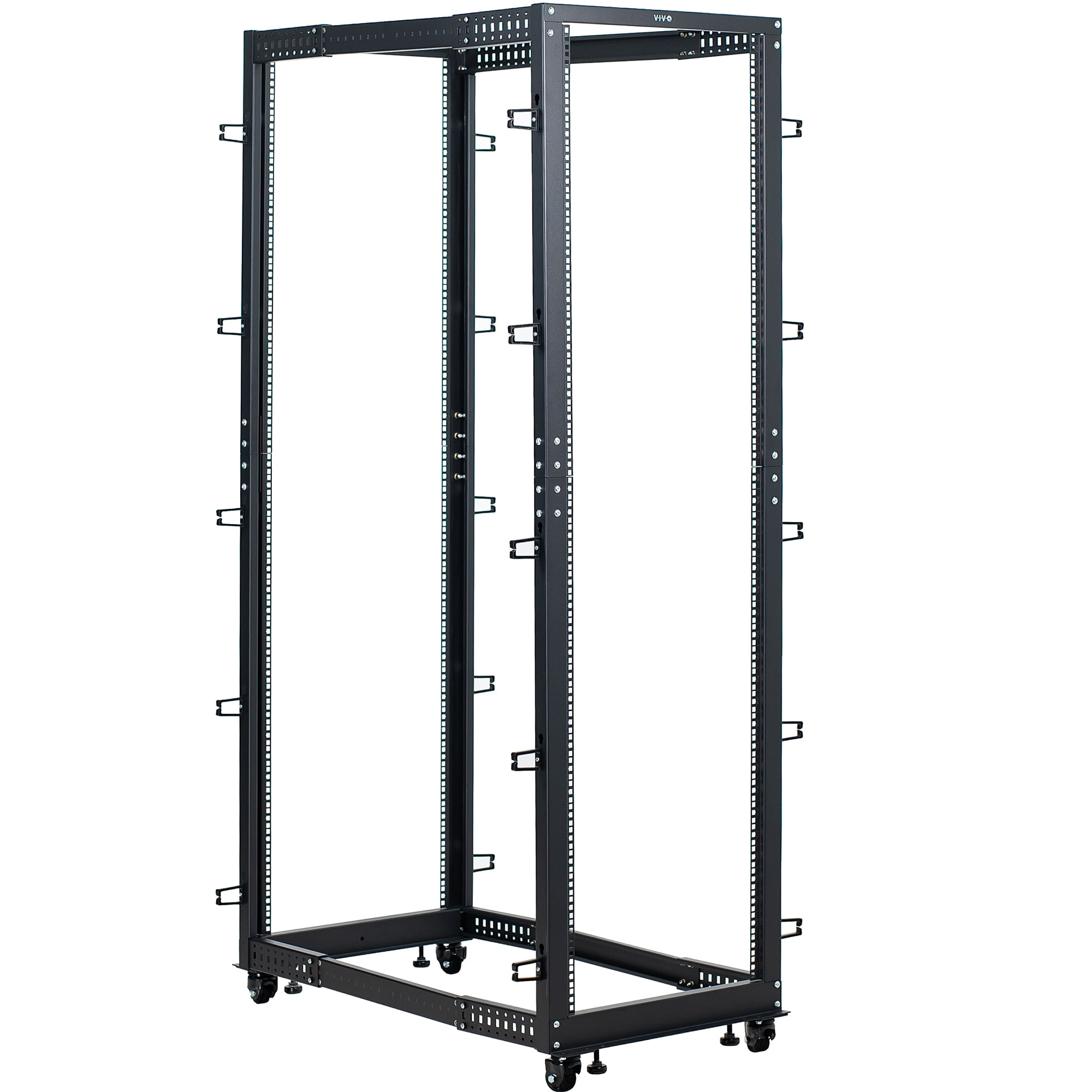 VIVO 42U Open Frame Adjustable Server Rack, 4 Post Mobile Data Holder ...