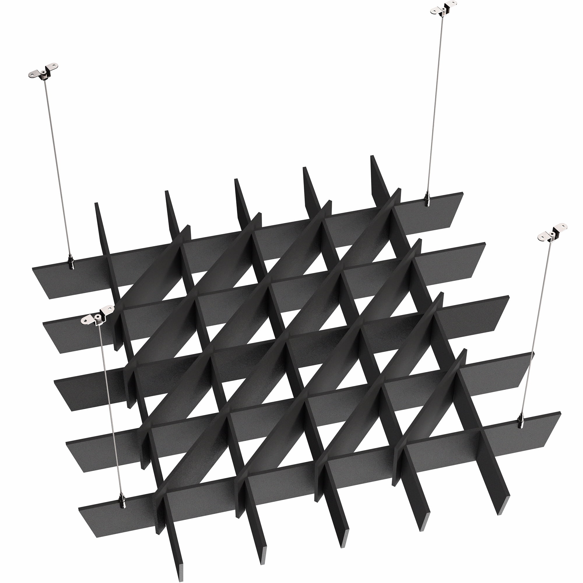 VIVO Acoustic Dual Layer Ceiling Waffle Panel, 45" x 45" Hanging Sound ...