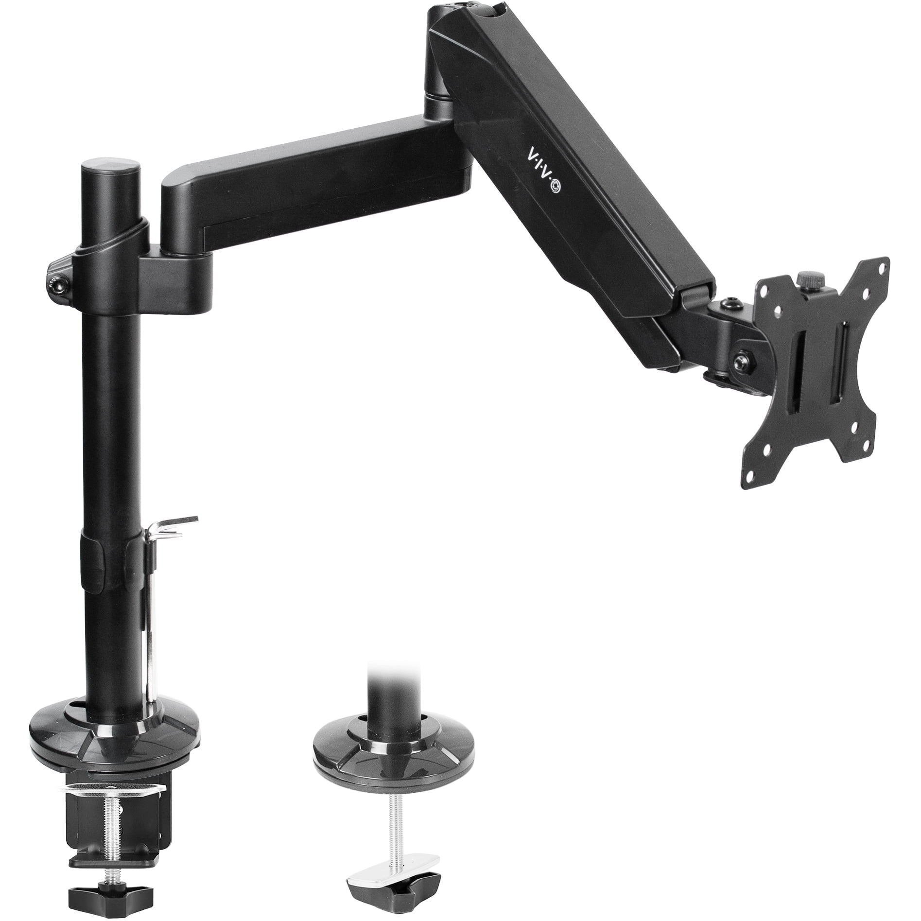 VIVO Articulating Single Pneumatic Spring Desk Mount Stand for Screens ...