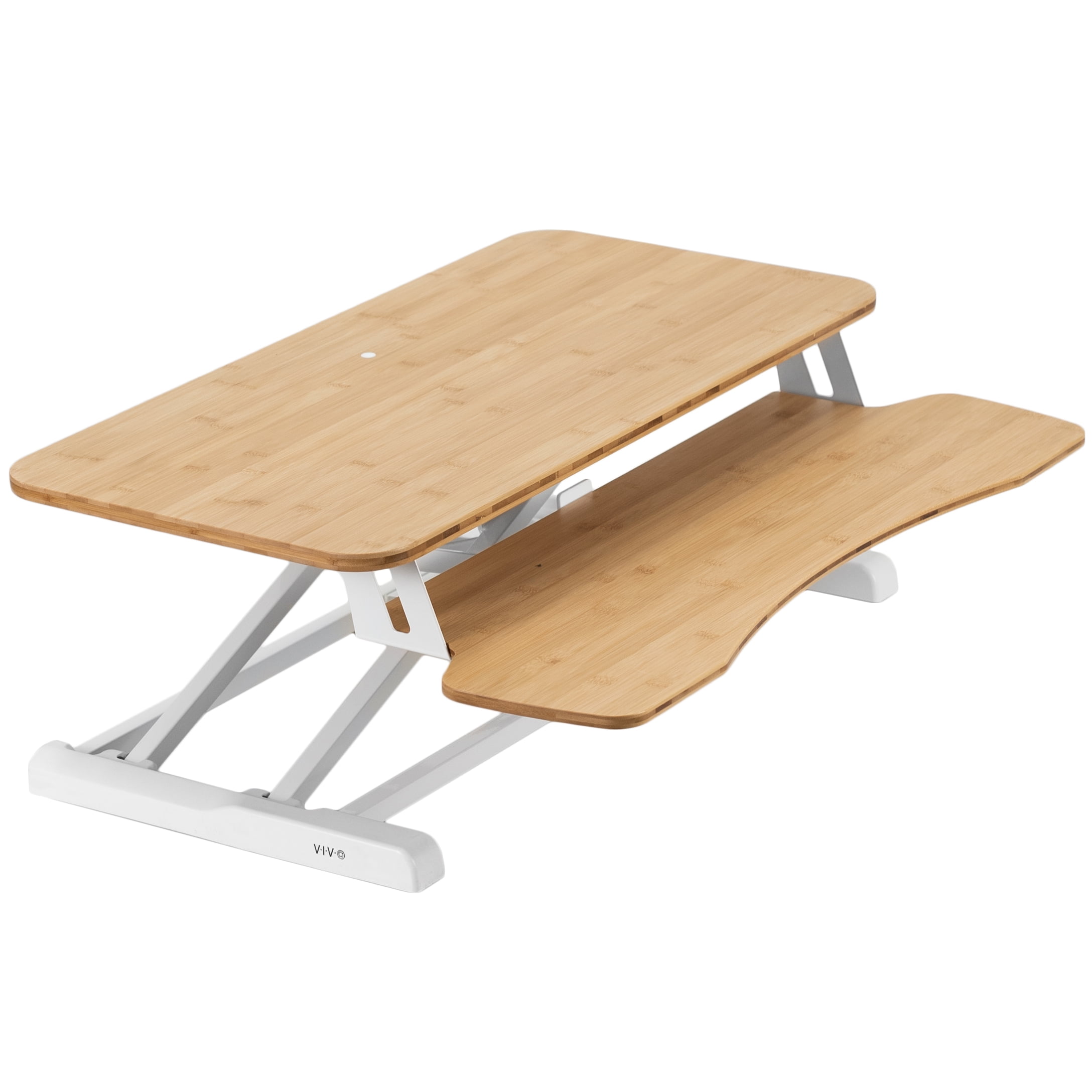 VIVO Bamboo Standing 32" Desktop Monitor Riser, White Frame - Walmart.com
