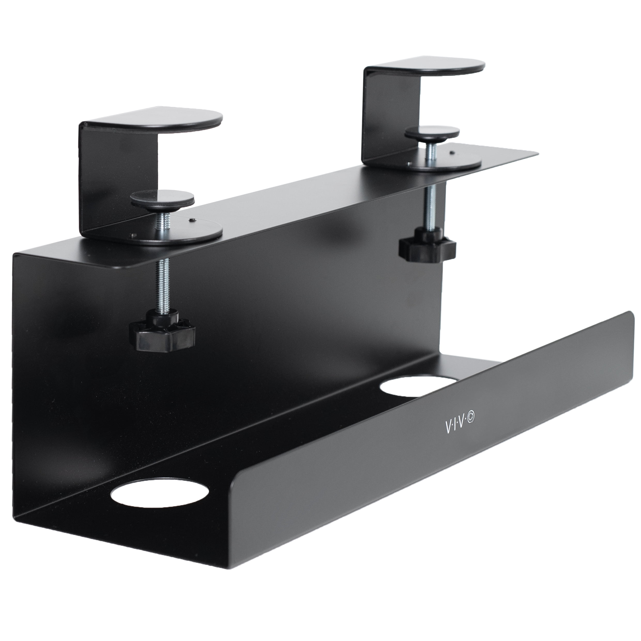 VIVO Black 17 inch Clamp-on Cable Management Power Strip Tray System ...