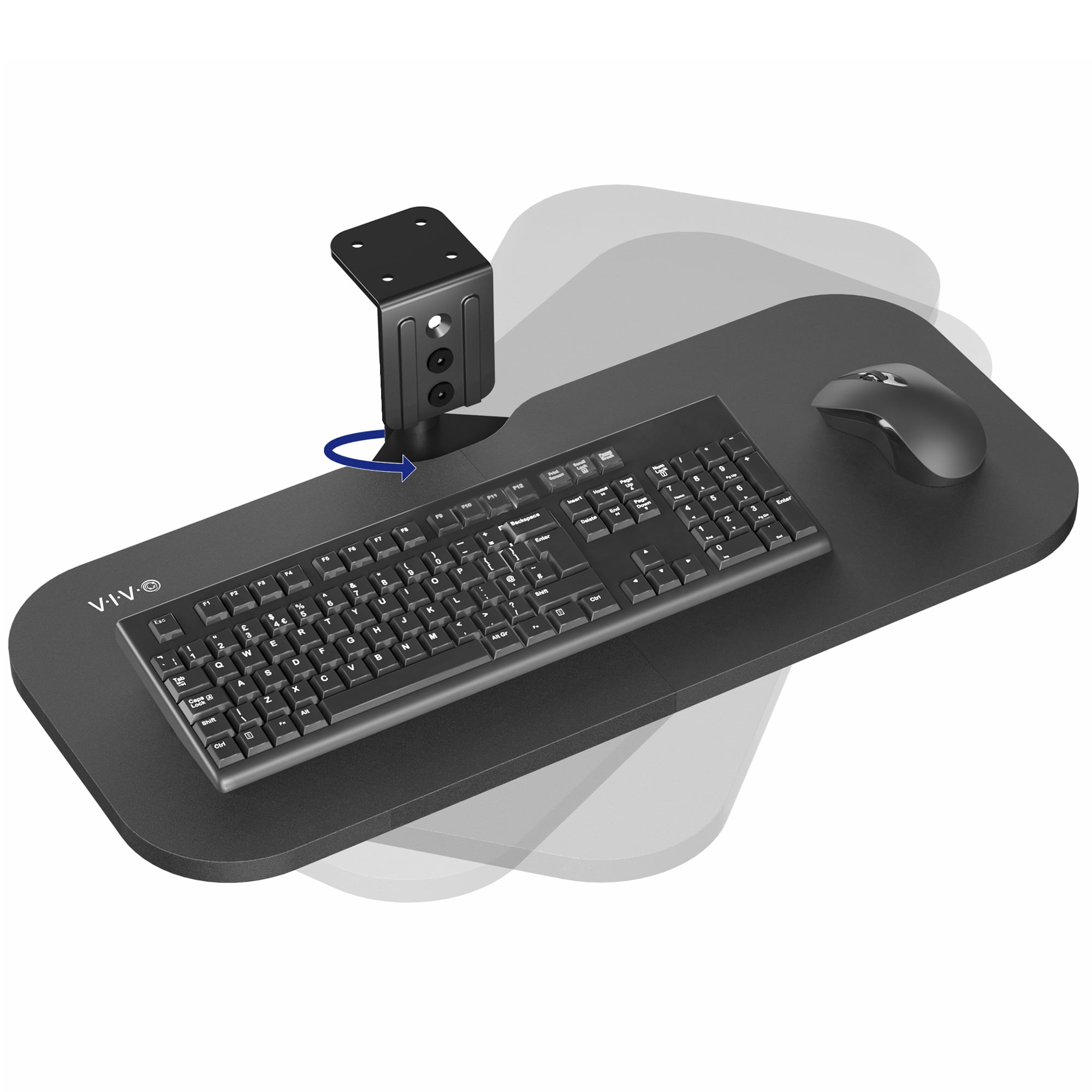 VIVO Black 23 x 10 inch Screw-In Rotating Computer Keyboard and Mouse ...