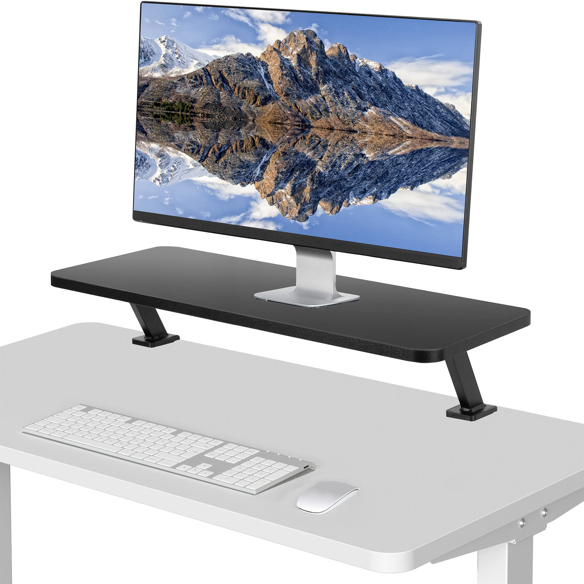 VIVO Black 26" Computer Stand | Clamp-on Desk Shelf | Desktop Screen ...