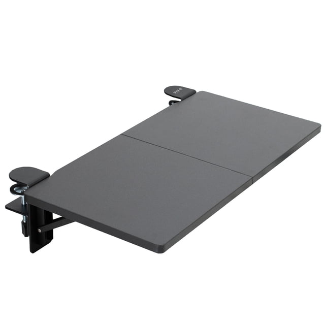 VIVO Black Clamp-on 24" x 12" Desk Extension, Accessory Platform ...