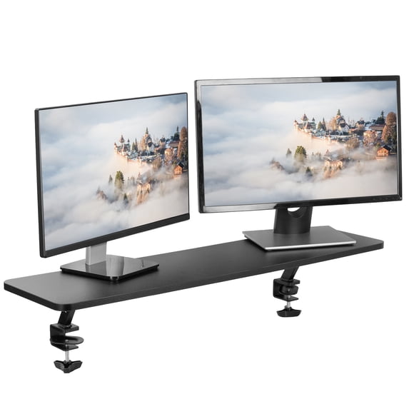 VIVO Black Clamp-on Desk Shelf, 40 Inch Monitor Laptop Riser, Ergonomic ...
