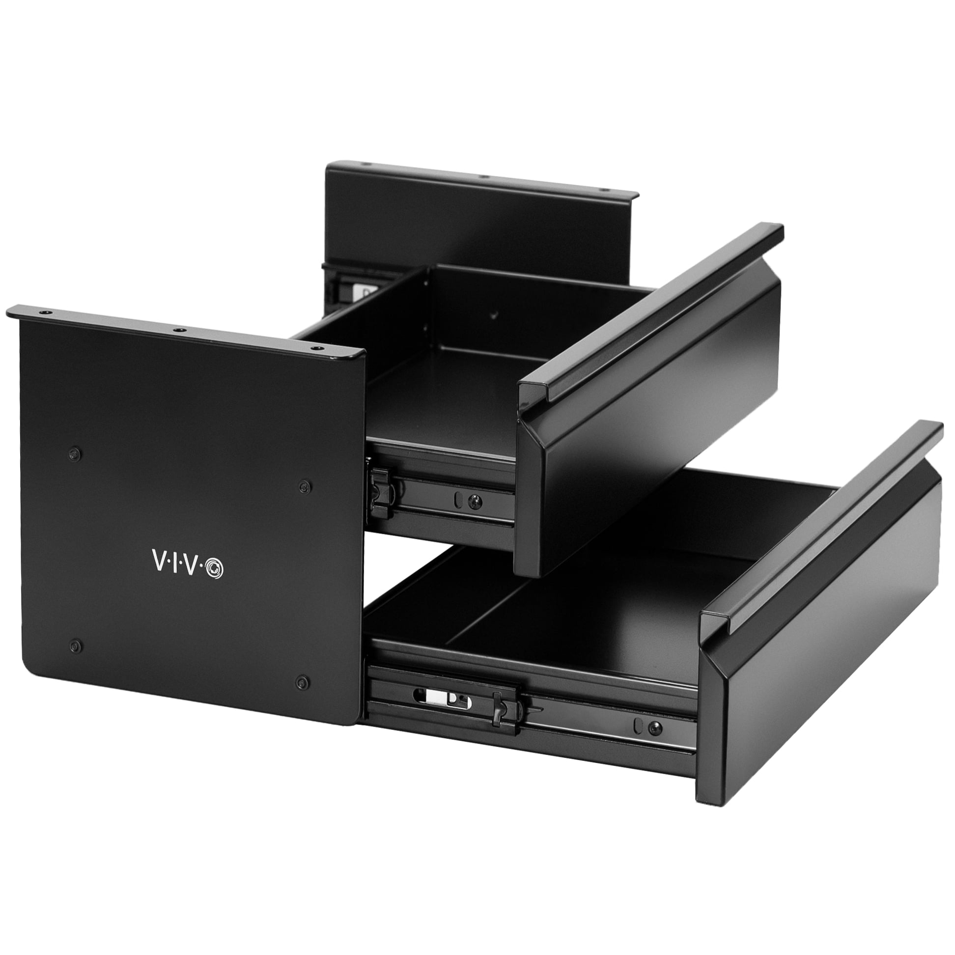 "VIVO Black Office Dual Level 16"" Pull Out Under Desk Storage Drawer ...