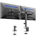 VIVO Black Dual Monitor Adjustable Desk Mount, Fits Screens up to 24 ...