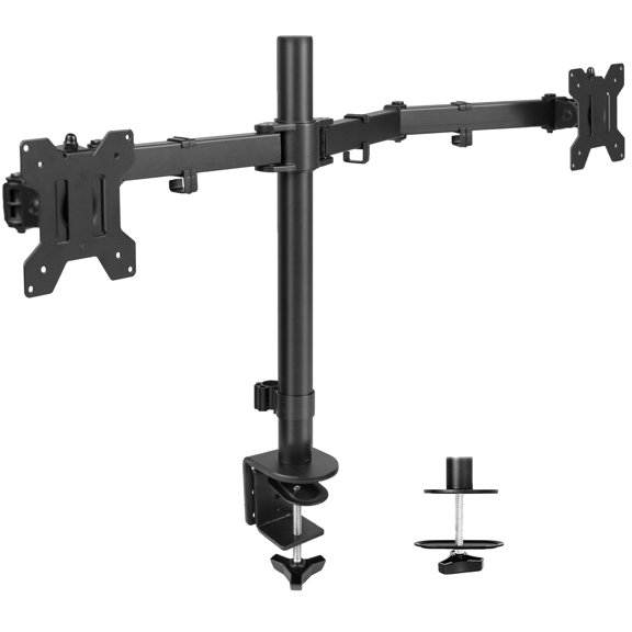 VIVO Dual Vertically Stacked Monitor Desk Mount, Extra Tall Adjustable ...