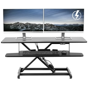 "VIVO Black Height Adjustable 42"" Extra Wide Office Monitor Table ...