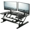 VIVO Black Electric Height Adjustable Corner Desk Riser with Dual ...