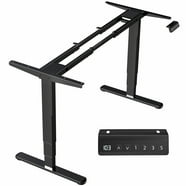 VIVO Black 36" Electric Mobile Height Adjustable Two Platform Standing ...