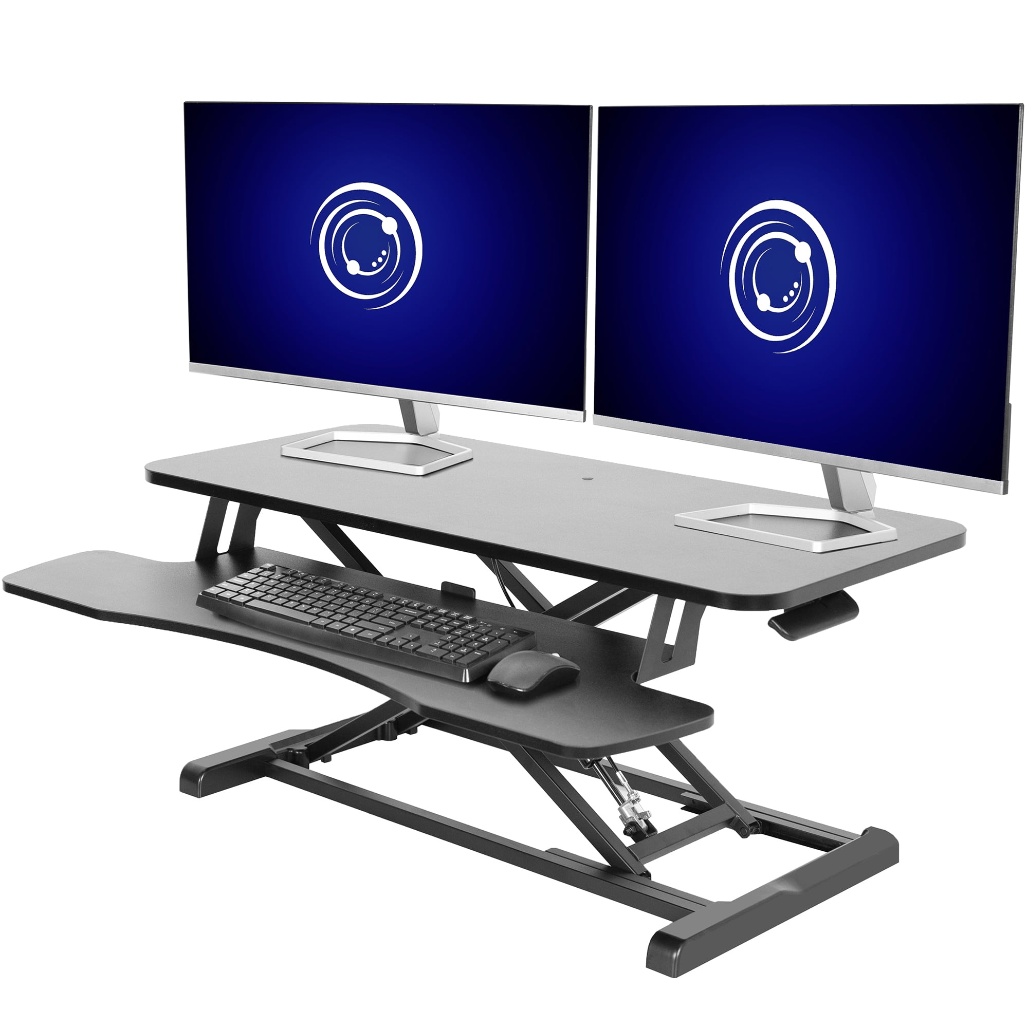 "VIVO Dual Stand-Up Desk Riser, 36"" Adjustable Height, Black ...
